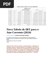 Tabela Irt Agt | PDF