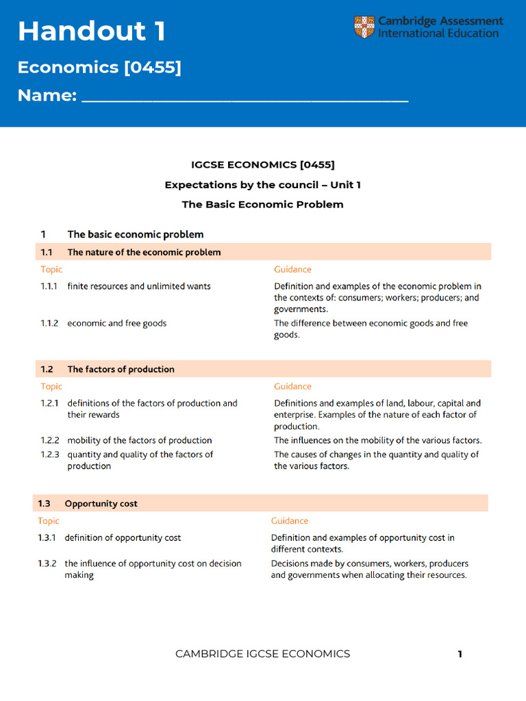 Handout 1 | PDF