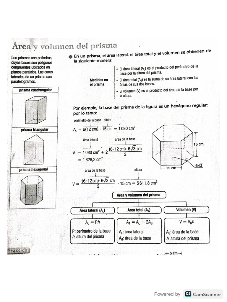 Área y Volumen de Sólidos Geometricos | PDF