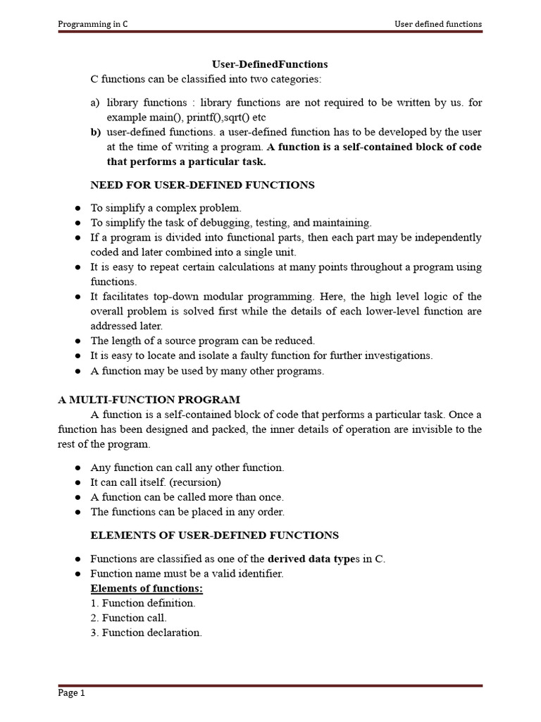 User Defined Function | PDF | Parameter (Computer Programming) | Data Type