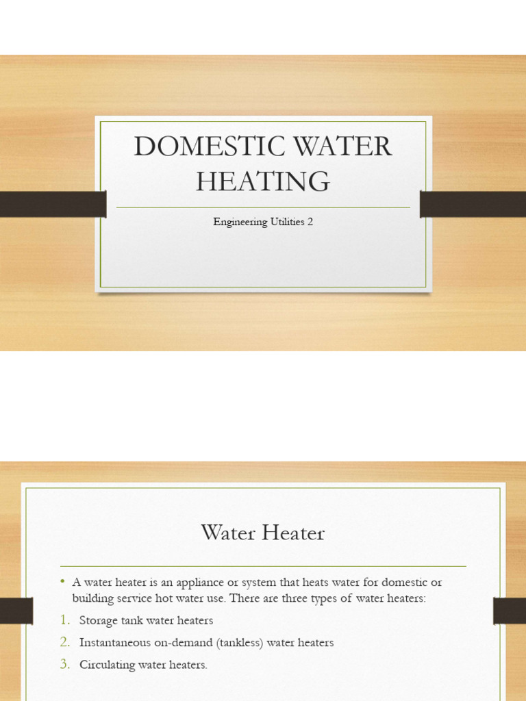 Domestic Water Heating and Life Safety in Building | PDF | Water ...