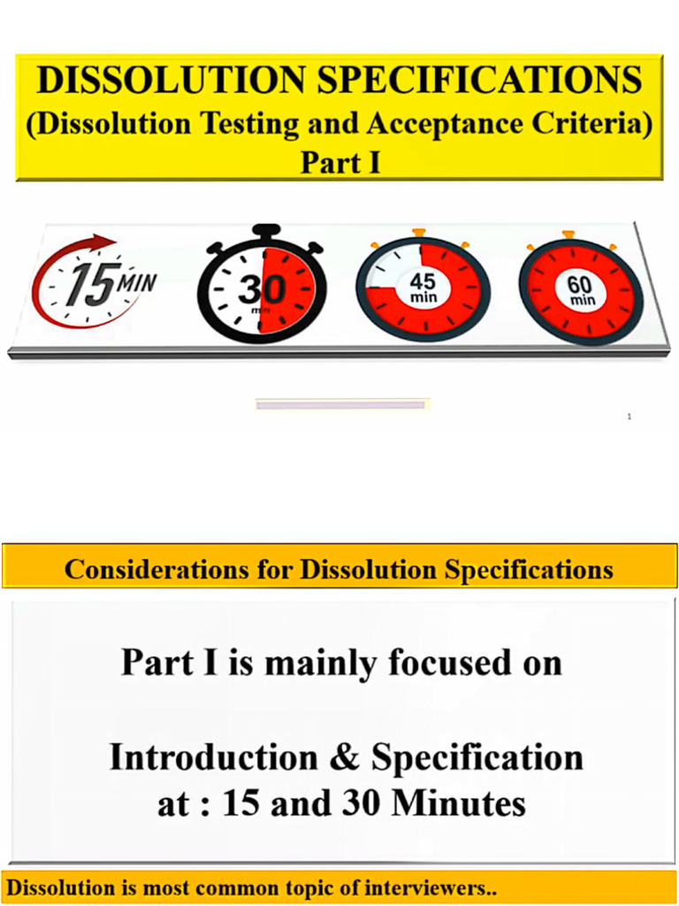 Dissolution Testing - Acceptance Criteria | PDF