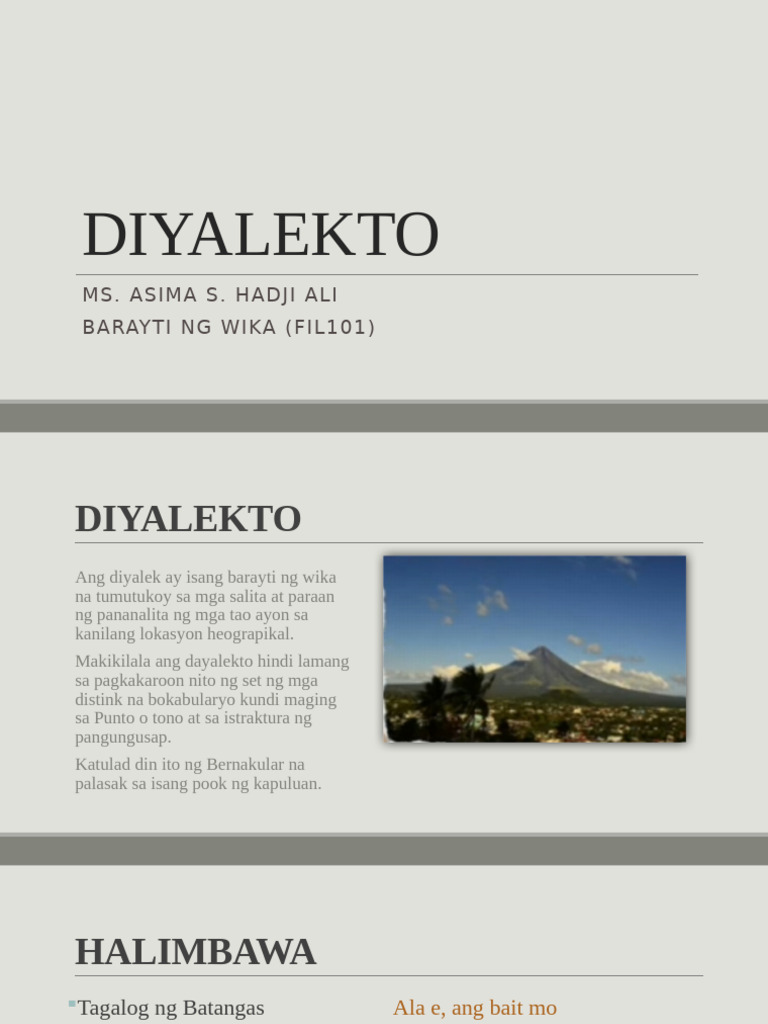 DIYALEKTO | PDF