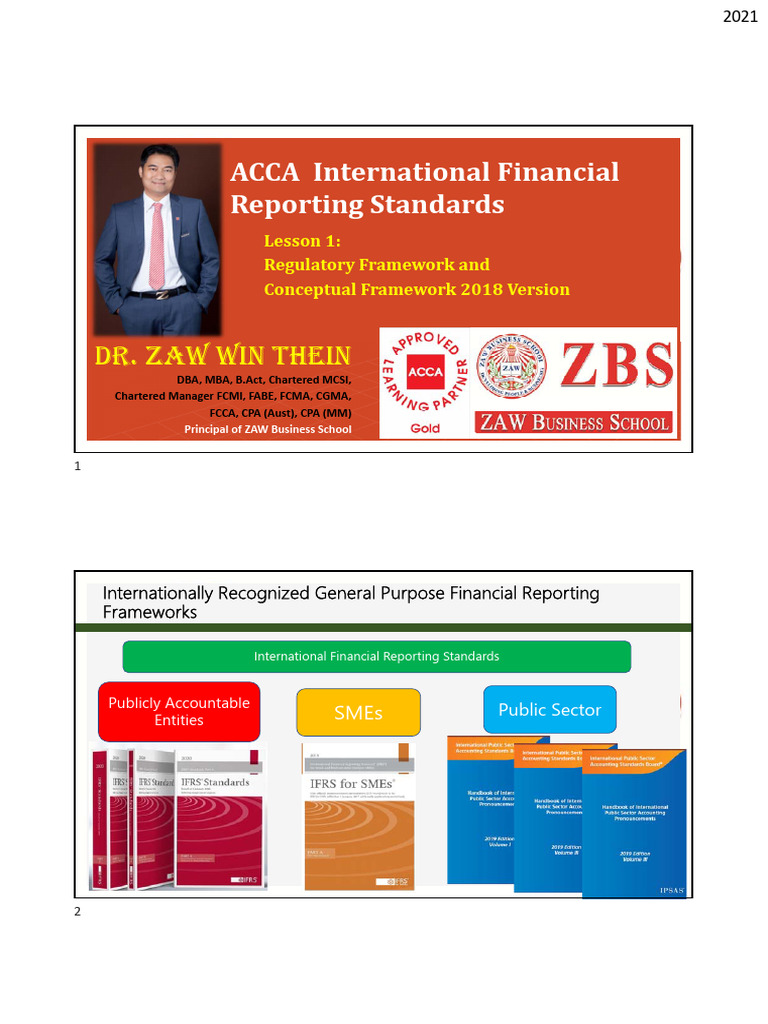 01 - ACCA FR - Regulatory and Conceptual Framework | PDF ...