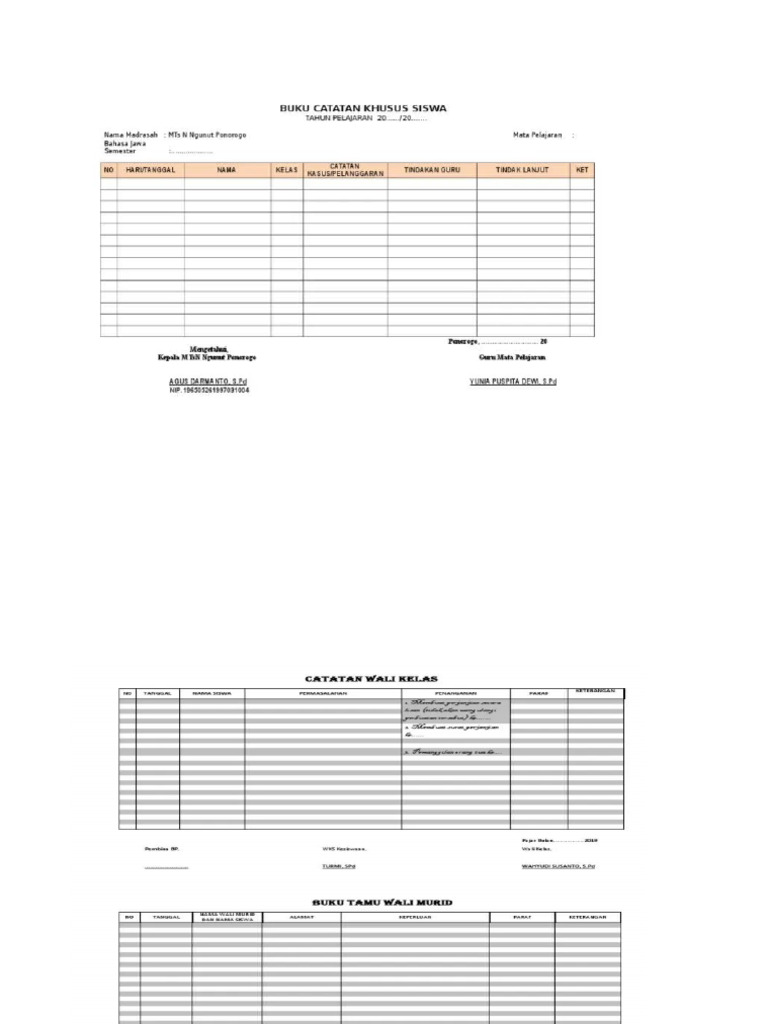 Buku Catatan Walas | PDF