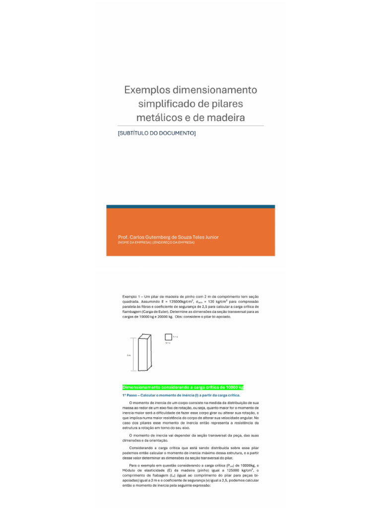 Exemplo Dimens Do Pilar - 250216 - 230214 | PDF
