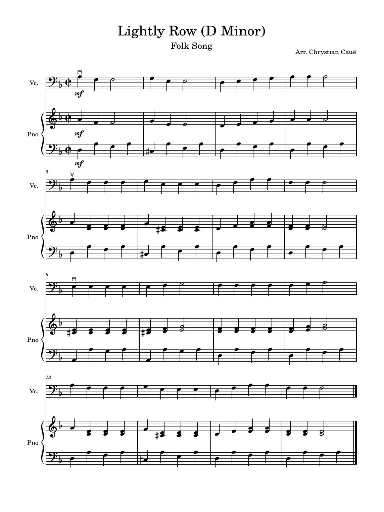 Lightly Row (D Minor) | PDF