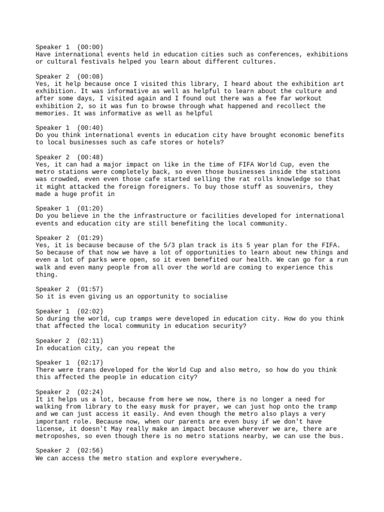 Local Interview 4 Transcript | PDF