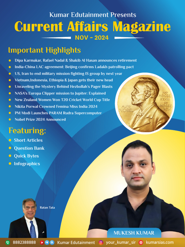 November 2024 Current Affairs E Book | PDF