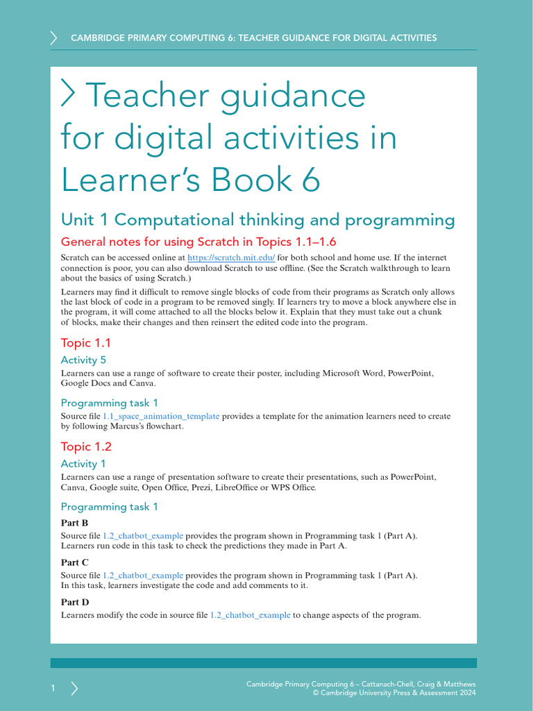 prim_comp_tr6_teacher_guidance_doc_p001-008 (1) | PDF | Microsoft Excel | Spreadsheet