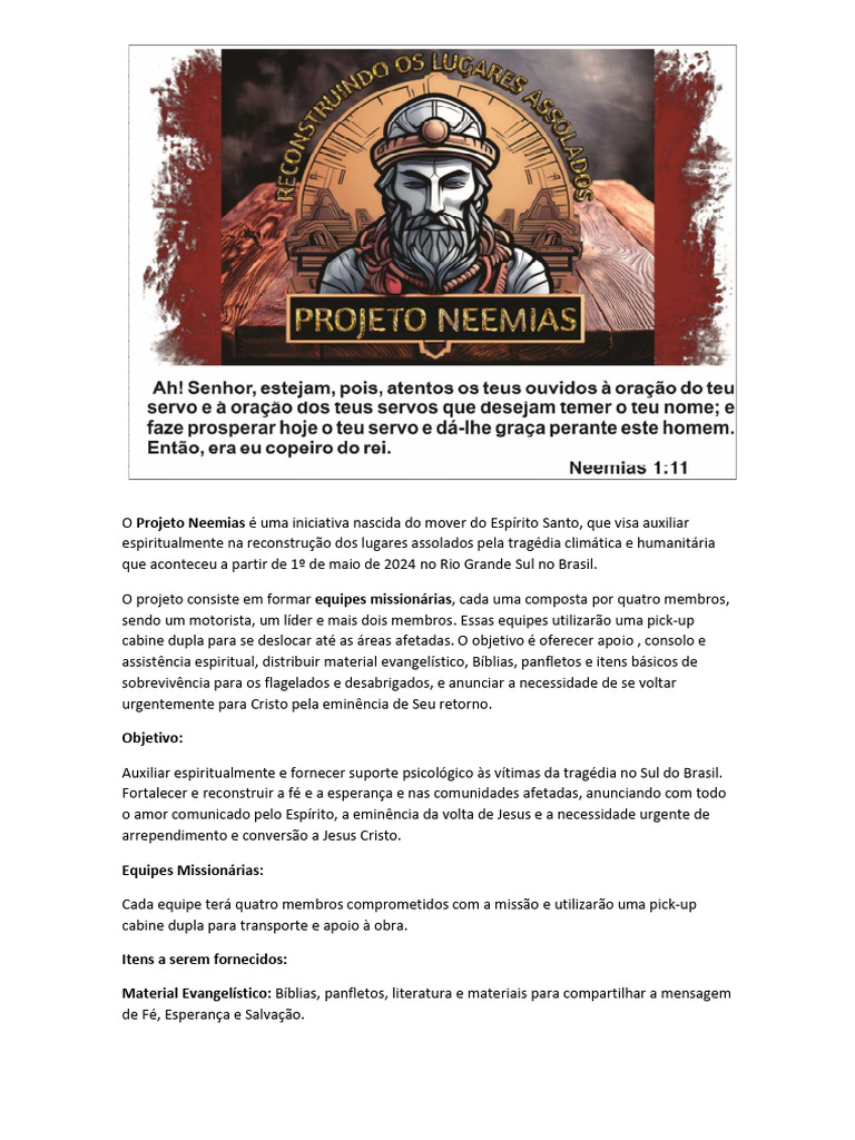 Projeto Neemias | PDF