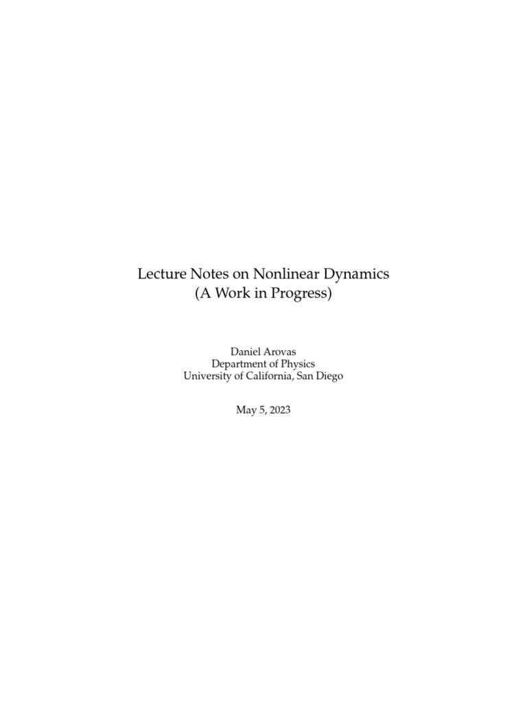 NONLINEAR dynamics | PDF | Chaos Theory | Physics