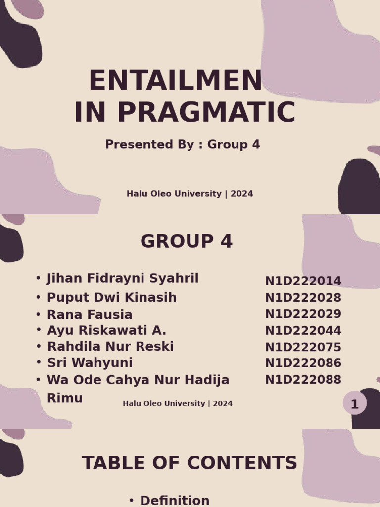 Entailment in Pragmatic | PDF | Logical Consequence | Proposition