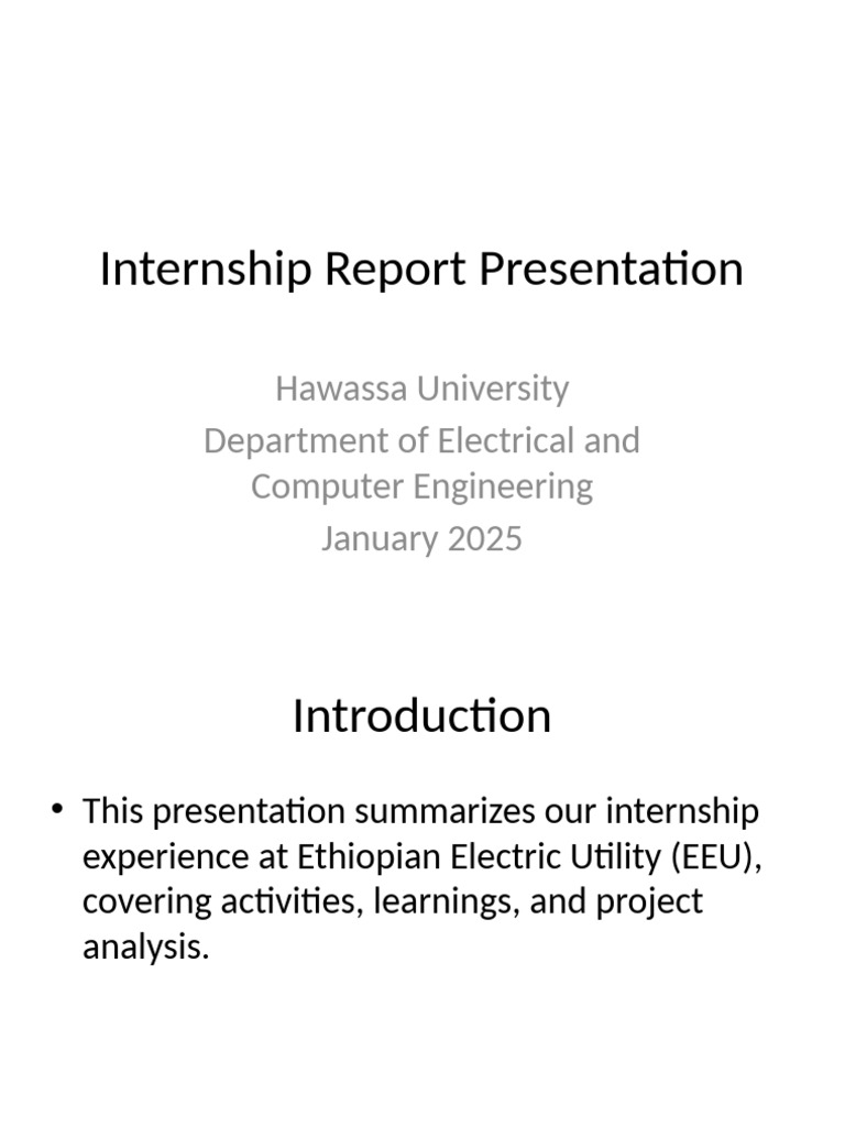 Internship Presentation | PDF