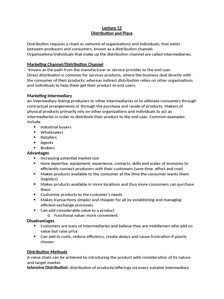 Understanding Distribution Channels in Marketing | PDF | Retail ...