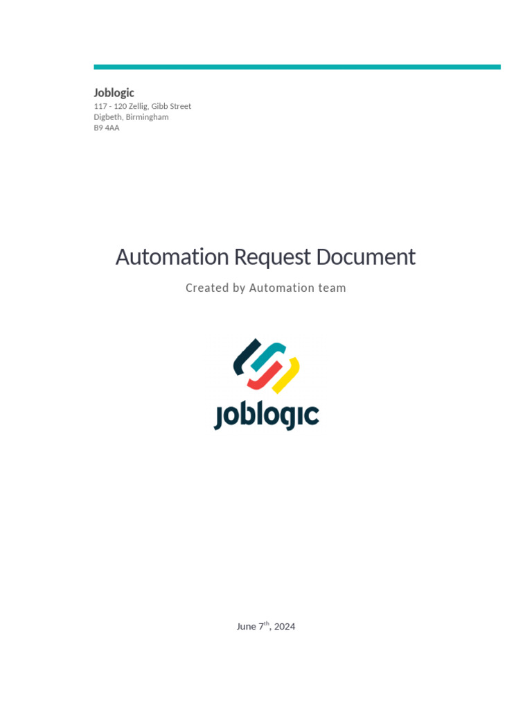 Automation Guide for Joblogic Users | PDF | User (Computing) | Password