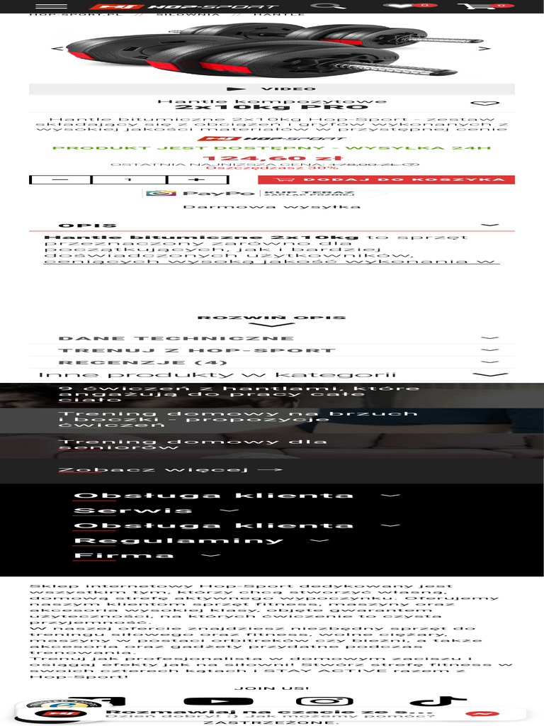 Hantle Kompozytowe 2x10kg Pro Ceny Producenta | PDF