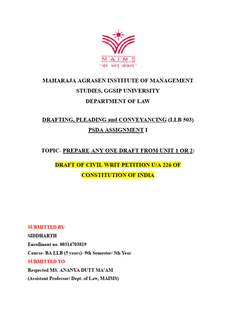 DPC - Psda I, WP Drafting | PDF