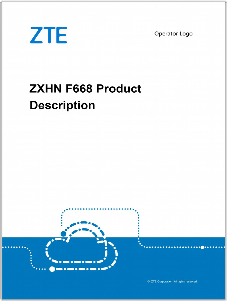 ZXHN F668 Product Description - ZTE - Manualzz | PDF