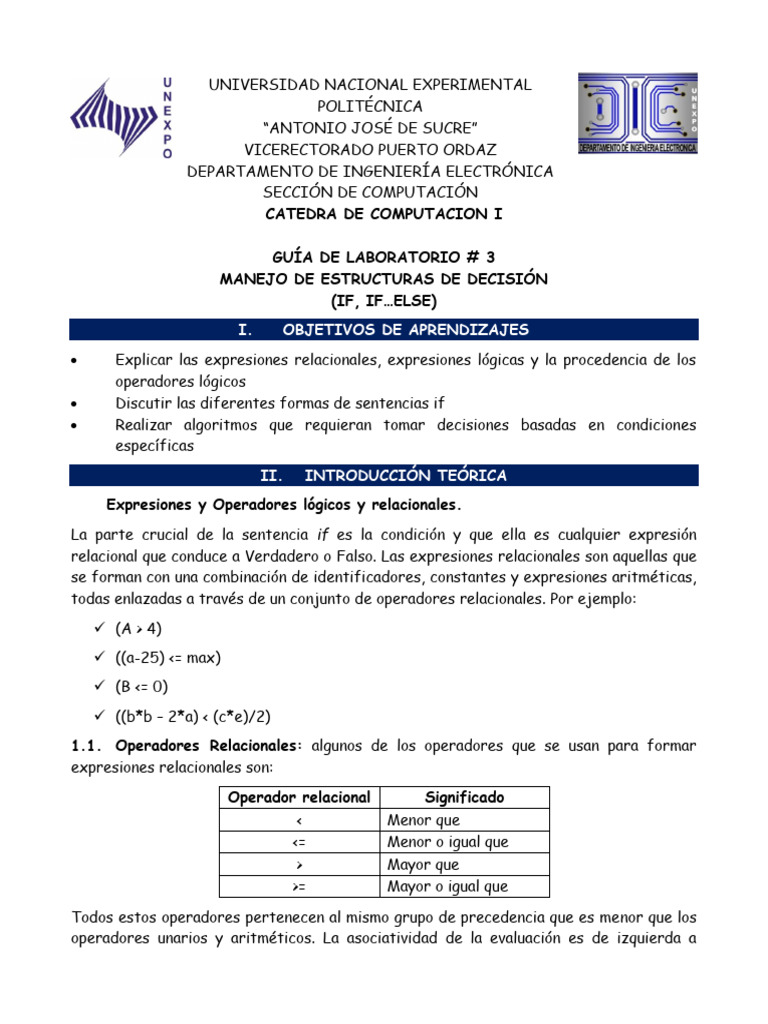 Estructuras de Decisión en C++ | PDF | Algoritmos | Lenguaje de ...