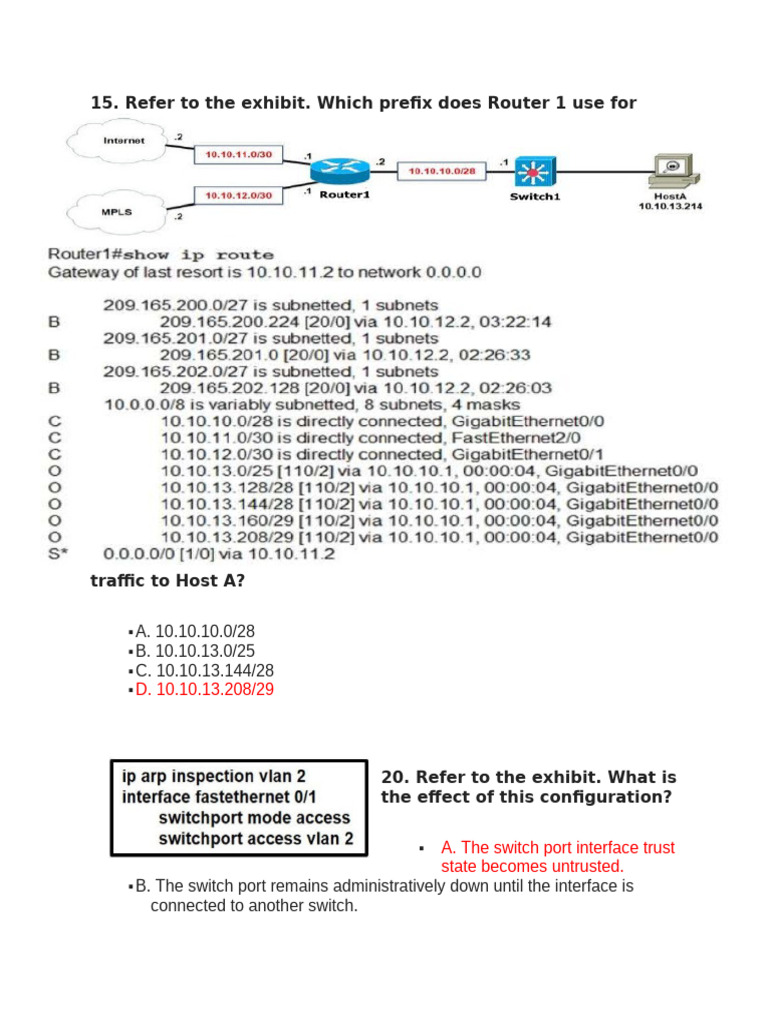 ccna image ques | PDF | Ip Address | Router (Computing)
