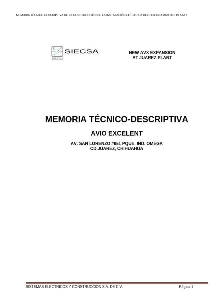 Memoria técnico descriptiva cummins almacen | PDF | Aislador (Electricidad) | Conductor electrico