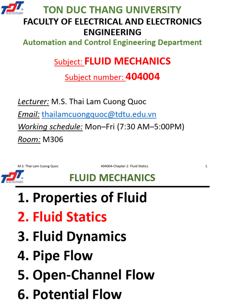 Fluid Statics Concepts and Applications | PDF | Pressure | Force