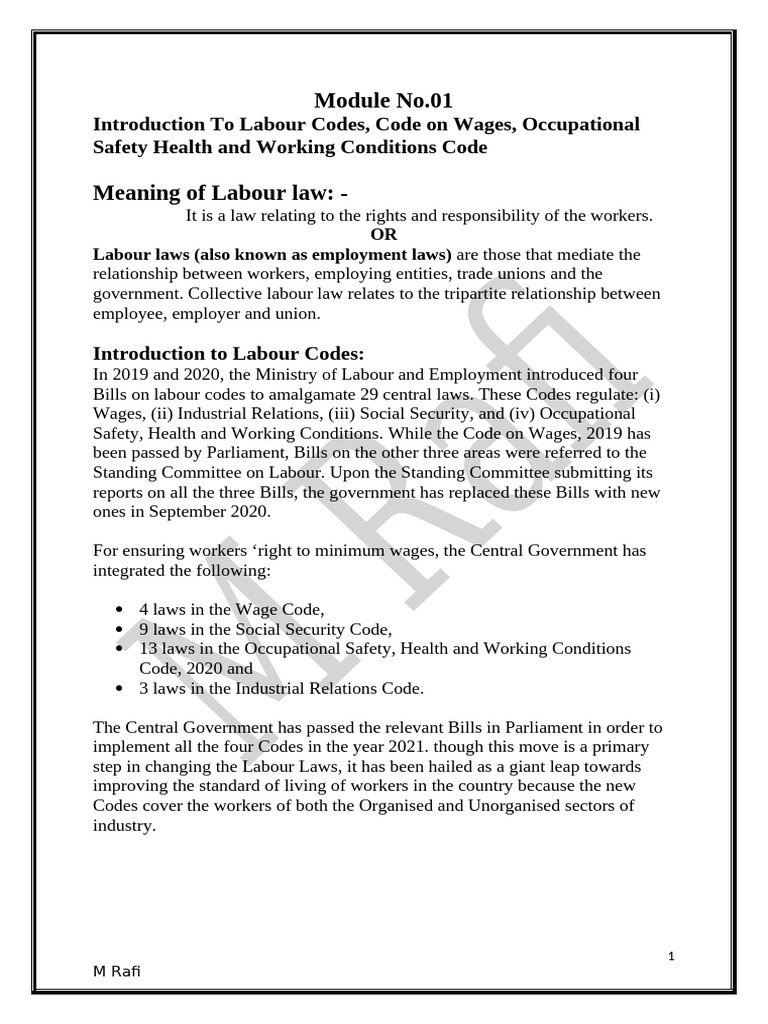 Legal aspects complete notes | PDF | Cost Of Living | Labour Law