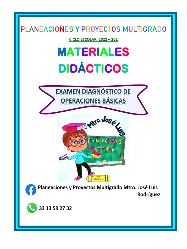 3° - Operaciones Básicas Diagnóstico - Mtro Jose Luis | PDF