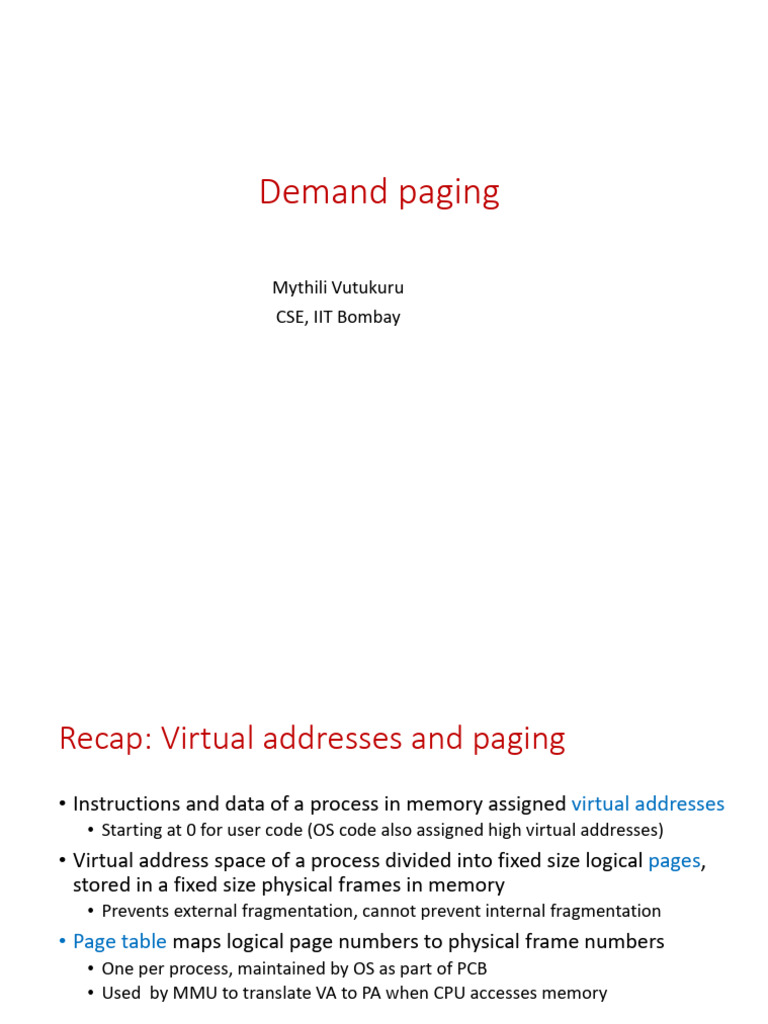 11-demand-paging | PDF | Cpu Cache | Operating System