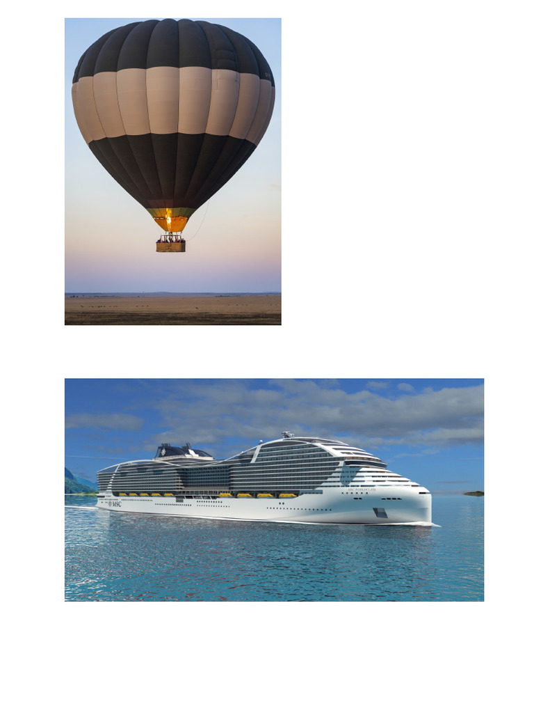 Aeroplane and Hot Air Ballon | PDF