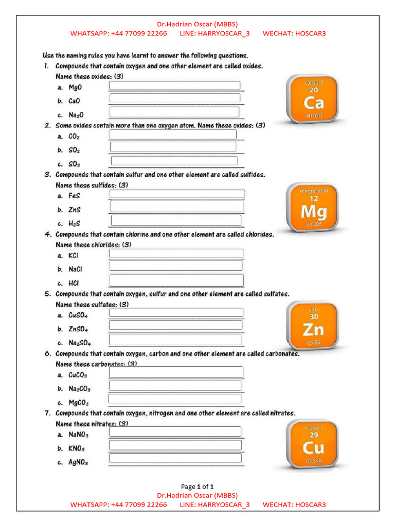 Naming Compounds Guide | PDF