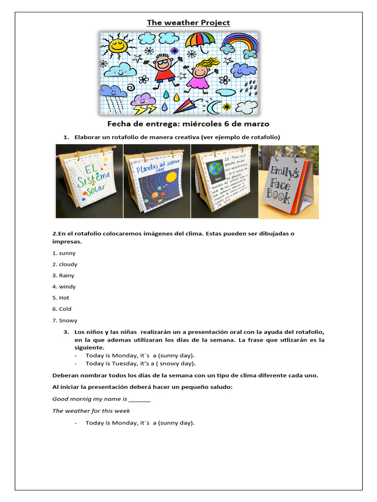 Proyecto de Clima para Niños | PDF