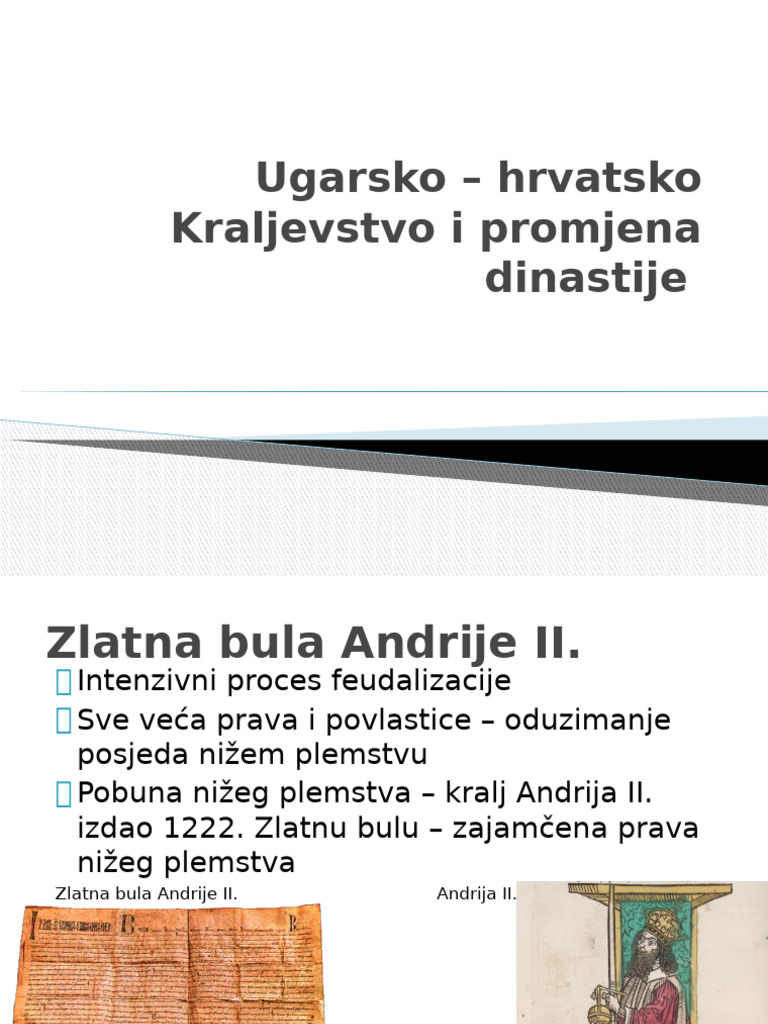 Ugarsko - Hrvatsko Kraljevstvo I Promjena Dinastije Anžuvinci | PDF