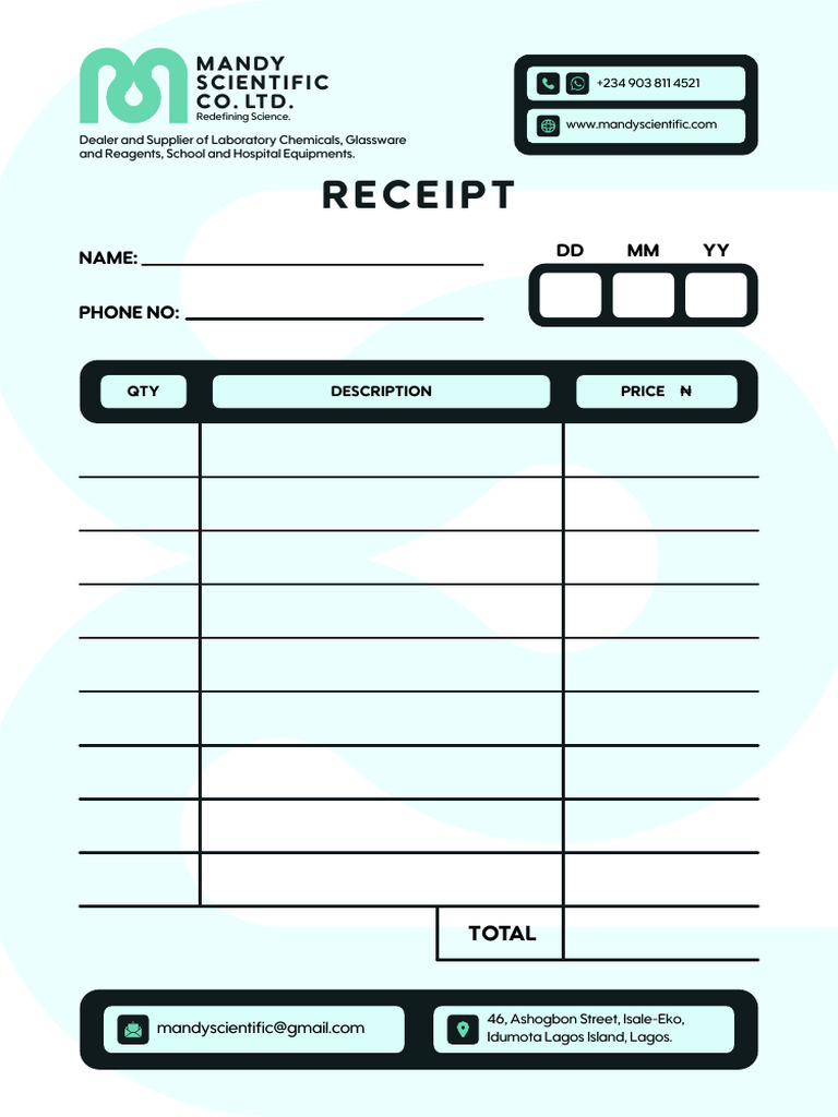 Laboratory Supplies Receipt | PDF