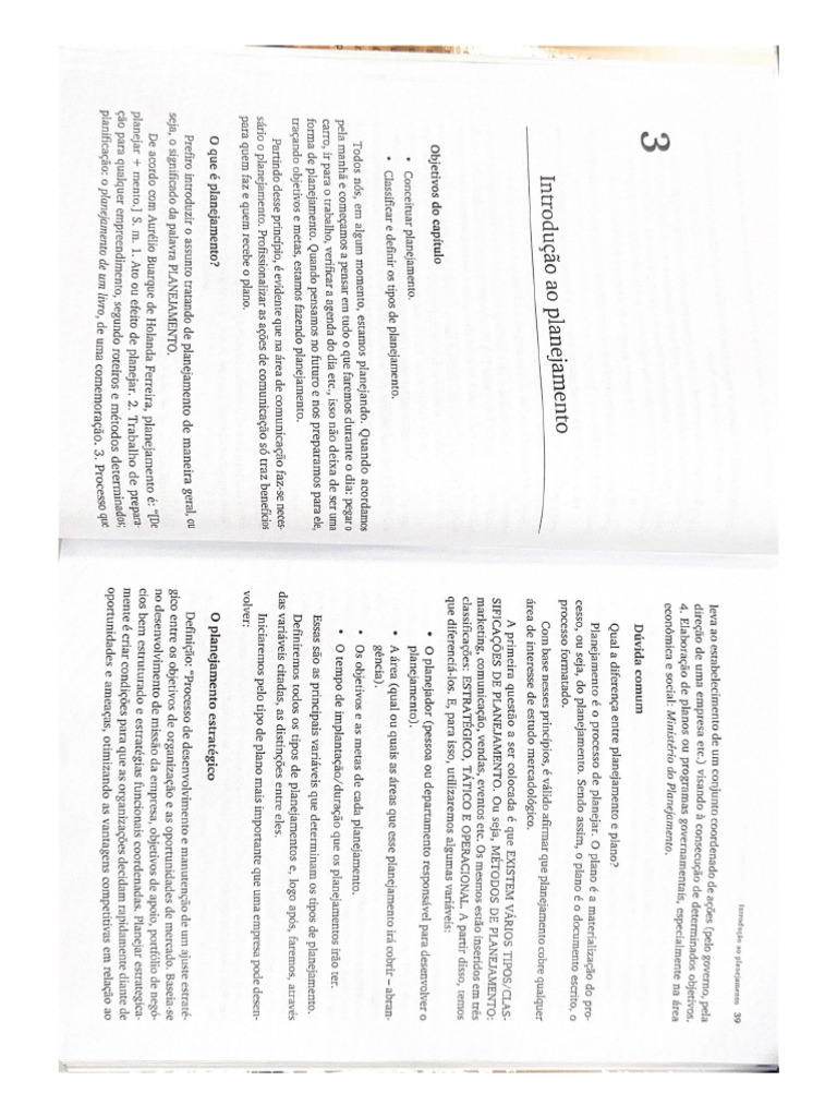 Introdução ao planejamento | PDF