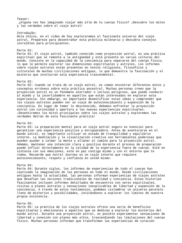 Guía para Viajes Astrales Seguros | PDF | Experiencia | Las emociones