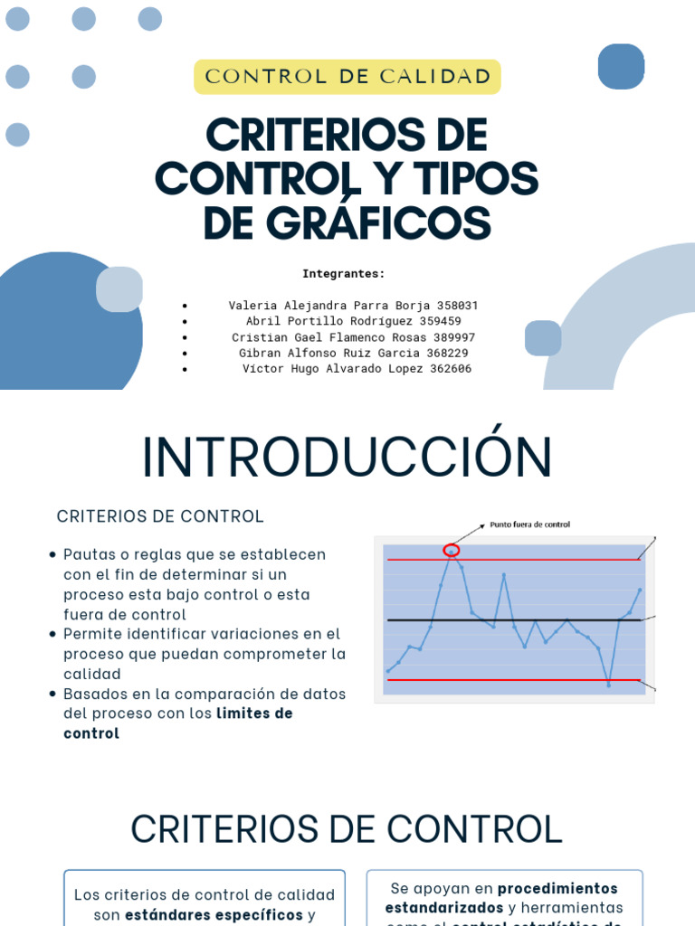 Criterios de Control y Tipos de Gráficos | PDF