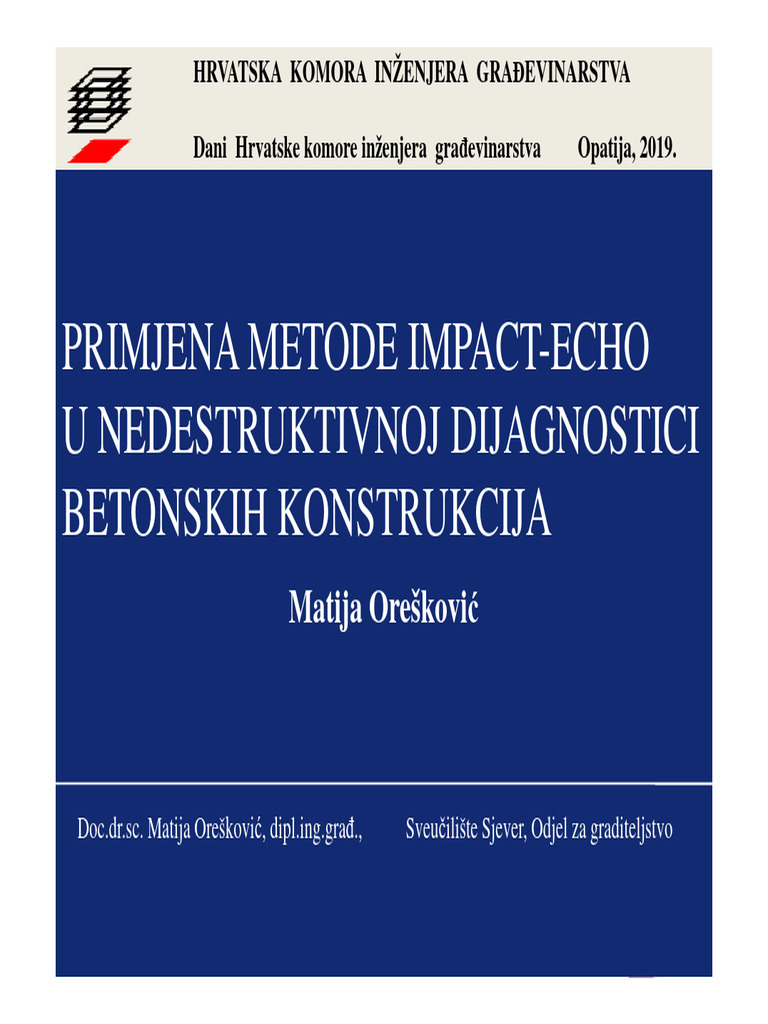 7.oreskovic Opatija 2019 Impact-Echo 02 | PDF