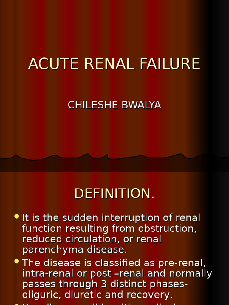 Understanding Acute Renal Failure | PDF | Kidney | Medicine