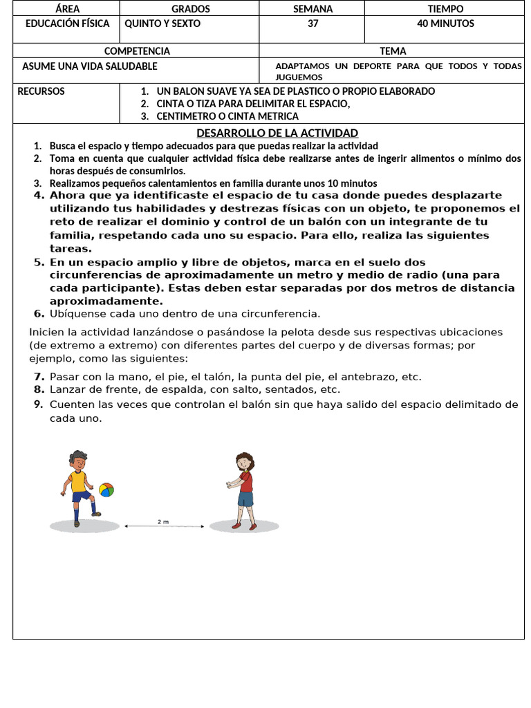 Adaptamos Un Deporte para Que Todos Juguemos. | PDF | Deportes