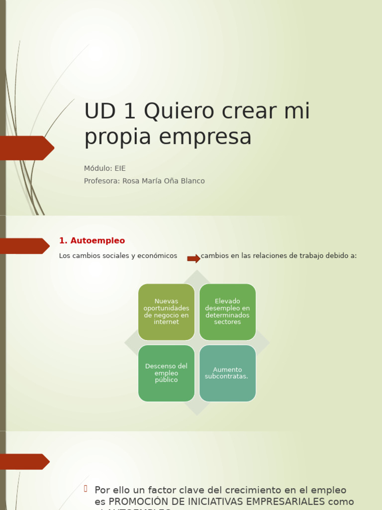 UD1 EIE | PDF | Iniciativa empresarial | Innovación
