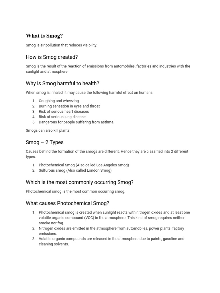 Smog | PDF