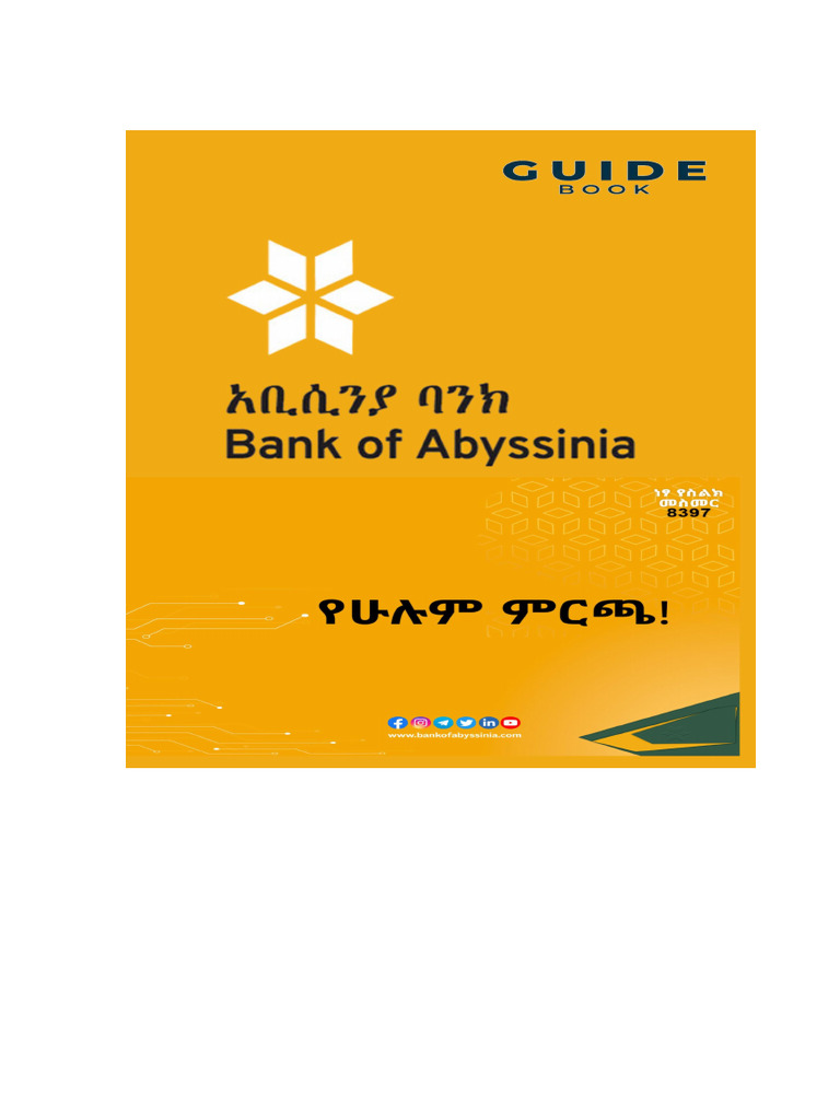 Bank of Abyssinia: History and Growth | PDF | Banks | Investing