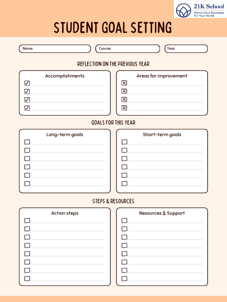 Student Goal Setting Planner | PDF