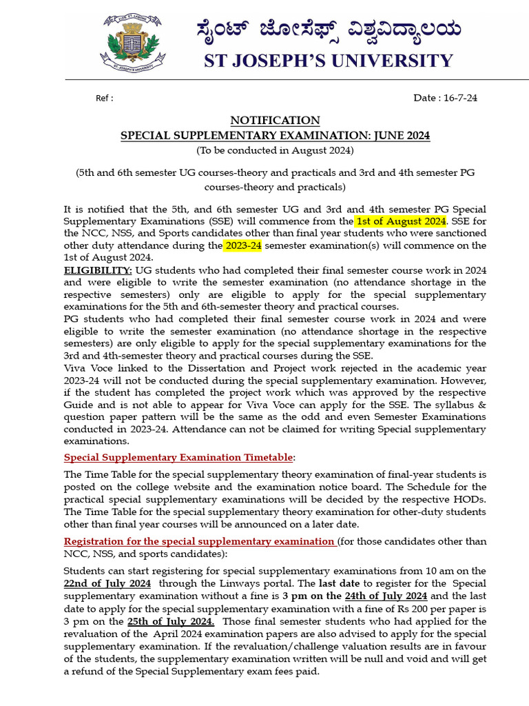 Notification - Sse - June 23 - 20240716032346 | PDF | Thesis | Educational Stages