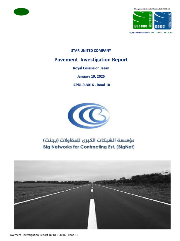 SOK Pavement Settlement Investigation Report Road 10 Removed | PDF ...