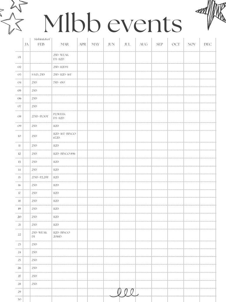 Black and White Simple Minimal Yearly Planner PDF | PDF