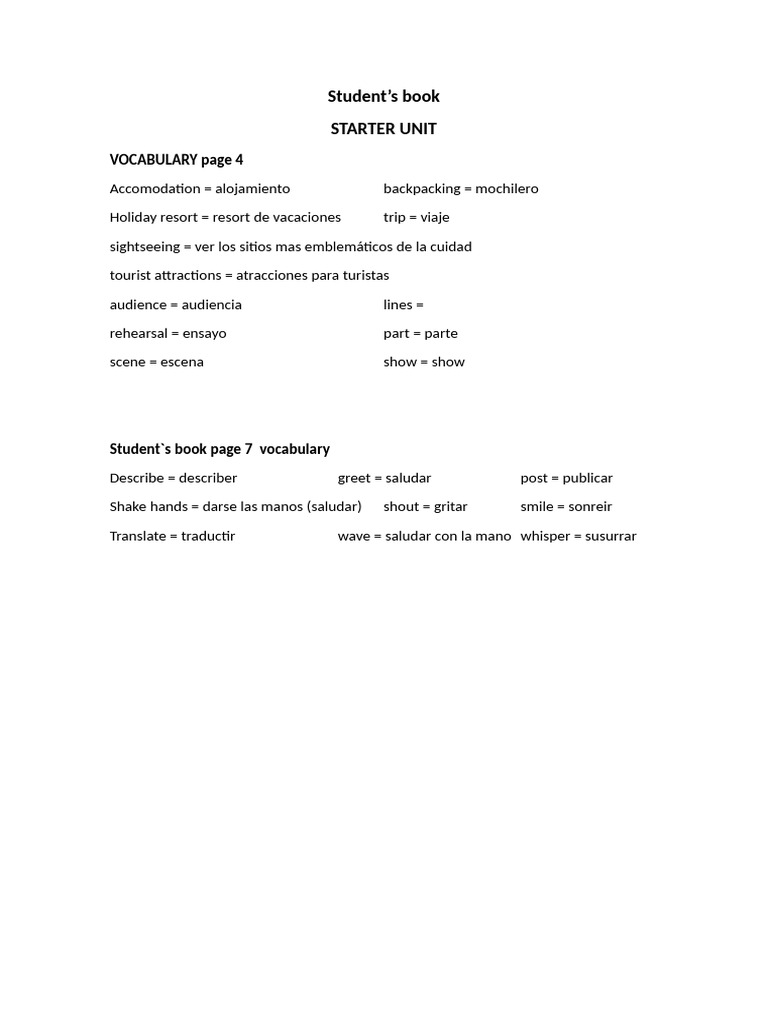 STARTER UNIT COLLABORATE 4 | PDF | Language Families | Linguistics