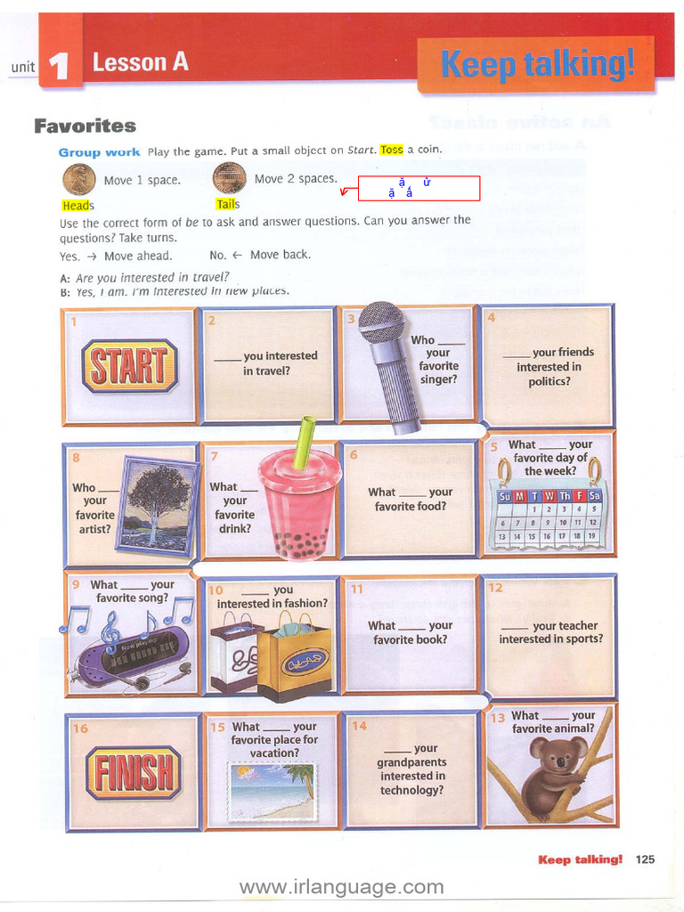 Lessons1-6. Four Corners 2 - Keep Talking! | PDF